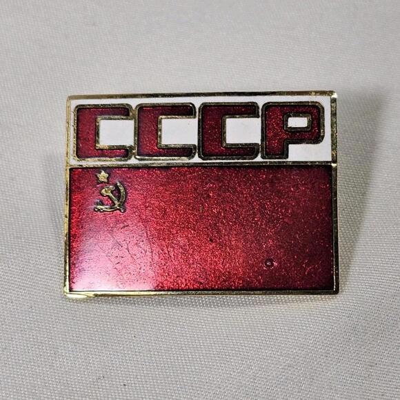 Other | Vintage Soviet Union Flag Cccp Hat Lapel Pin Russian Military ...